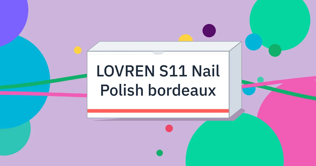 Symbolbild: Packung mit der Aufschrift LOVREN S11 Nail Polish bordeaux (PZN 20030345) – Verfügbarkeit und Bezug in Apotheken in Frankfurt am Main