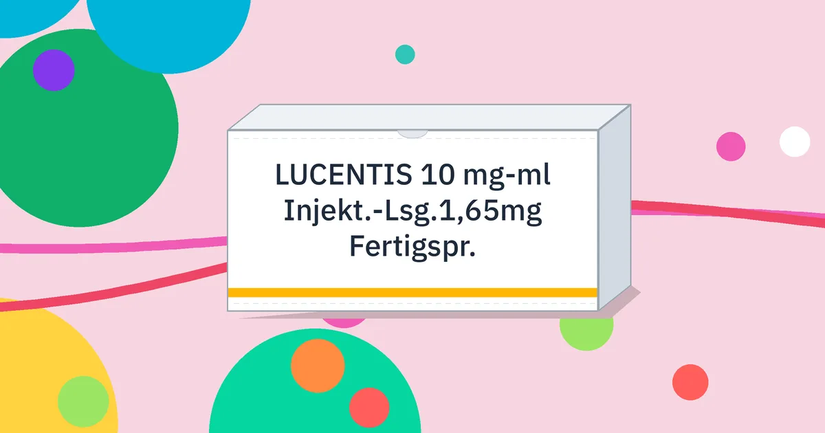 Symbolbild: Packung mit der Aufschrift LUCENTIS 10 mg-ml Injekt.-Lsg.1,65mg Fertigspr. (PZN 19077040) – Verfügbarkeit und Bezug in Apotheken in Frankfurt am Main