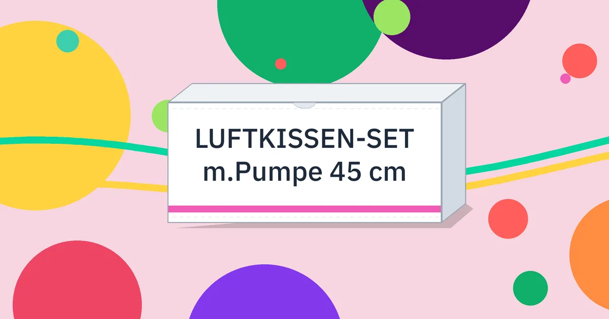 Symbolbild: Packung mit der Aufschrift LUFTKISSEN-SET m.Pumpe 45 cm (PZN 09212778) – Verfügbarkeit und Bezug in Apotheken in Frankfurt am Main