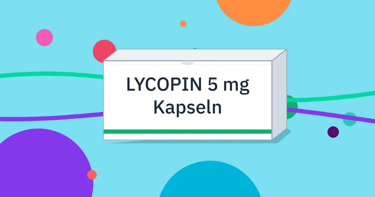 Symbolbild: Packung mit der Aufschrift LYCOPIN 5 mg Kapseln (PZN 05874181) – Verfügbarkeit und Bezug in Apotheken in Frankfurt am Main