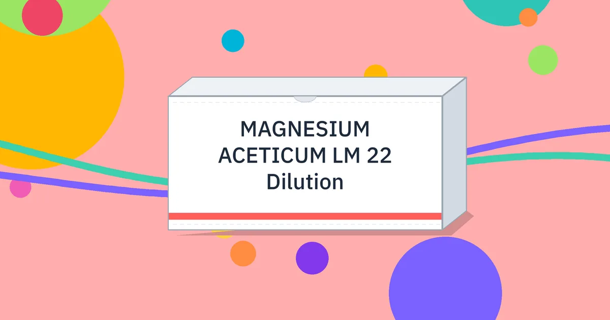 Symbolbild: Packung mit der Aufschrift MAGNESIUM ACETICUM LM 22 Dilution (PZN 12935753) – Verfügbarkeit und Bezug in Apotheken in Frankfurt am Main