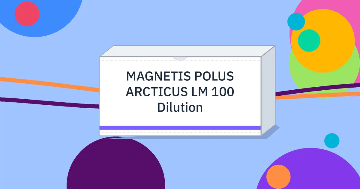 Symbolbild: Packung mit der Aufschrift MAGNETIS POLUS ARCTICUS LM 100 Dilution (PZN 12941268) – Verfügbarkeit und Bezug in Apotheken in Frankfurt am Main