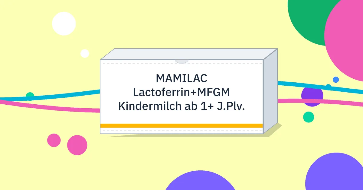 Symbolbild: Packung mit der Aufschrift MAMILAC Lactoferrin+MFGM Kindermilch ab 1+ J.Plv. (PZN 20518696) – Verfügbarkeit und Bezug in Apotheken in Frankfurt am Main