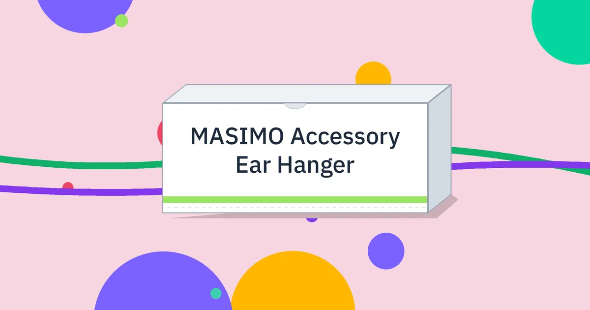 Symbolbild: Packung mit der Aufschrift MASIMO Accessory Ear Hanger (PZN 08443292) – Verfügbarkeit und Bezug in Apotheken in Frankfurt am Main
