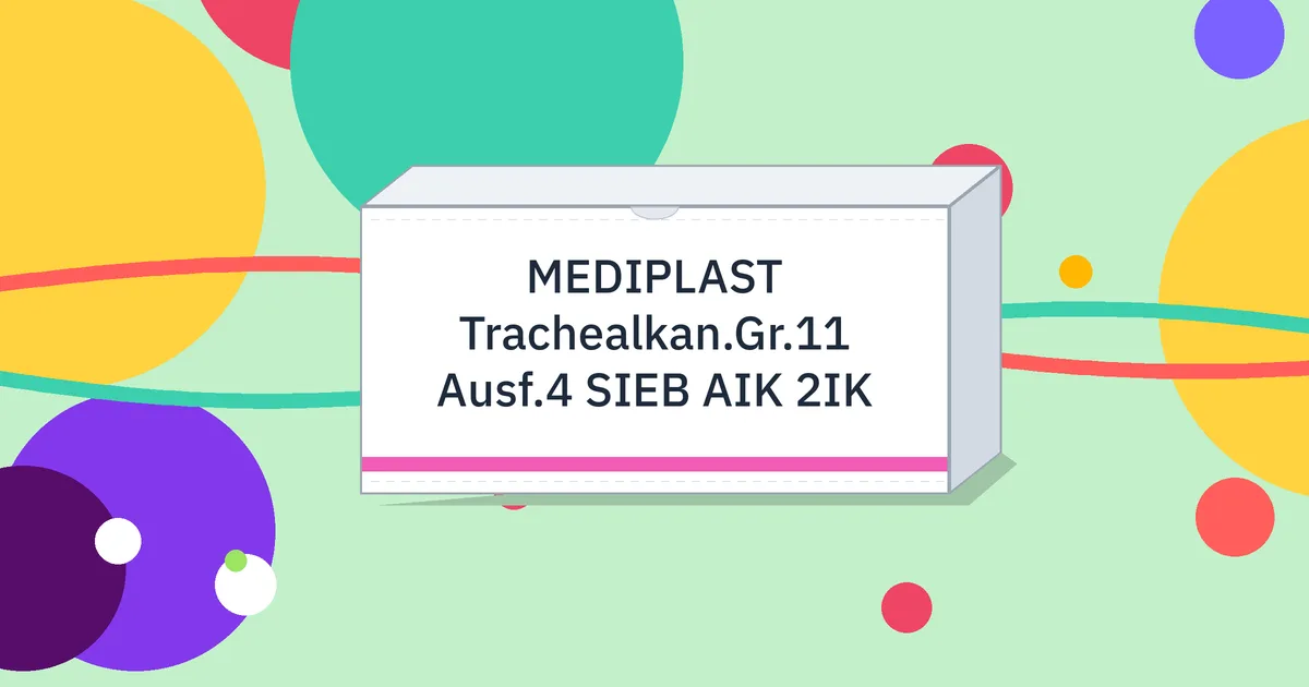 Symbolbild: Packung mit der Aufschrift MEDIPLAST Trachealkan.Gr.11 Ausf.4 SIEB AIK 2IK (PZN 04526549) – Verfügbarkeit und Bezug in Apotheken in Frankfurt am Main