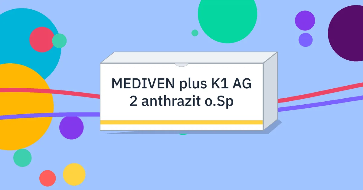 Symbolbild: Packung mit der Aufschrift MEDIVEN plus K1 AG 2 anthrazit o.Sp (PZN 15055627) – Verfügbarkeit und Bezug in Apotheken in Frankfurt am Main