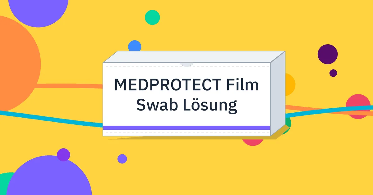 Symbolbild: Packung mit der Aufschrift MEDPROTECT Film Swab Lösung (PZN 20740992) – Verfügbarkeit und Bezug in Apotheken in Frankfurt am Main