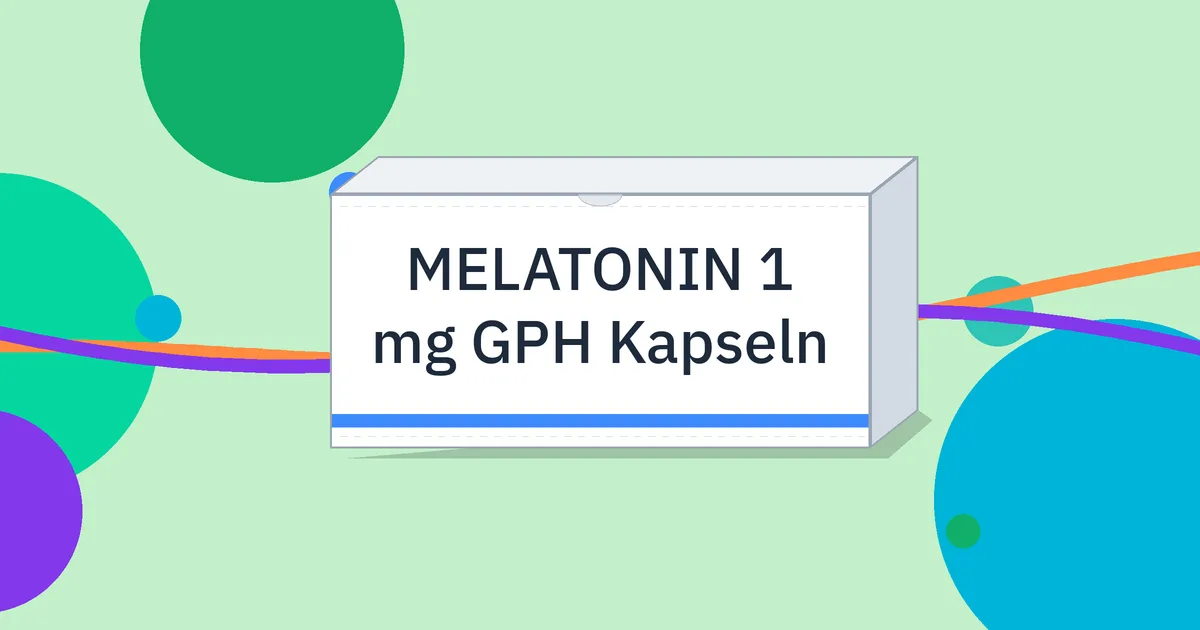 Symbolbild: Packung mit der Aufschrift MELATONIN 1 mg GPH Kapseln (PZN 09915675) – Verfügbarkeit und Bezug in Apotheken in Frankfurt am Main