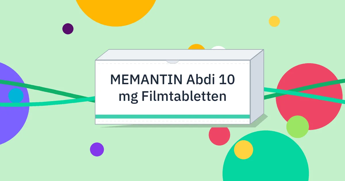 Symbolbild: Packung mit der Aufschrift MEMANTIN Abdi 10 mg Filmtabletten (PZN 17570836) – Verfügbarkeit und Bezug in Apotheken in Frankfurt am Main