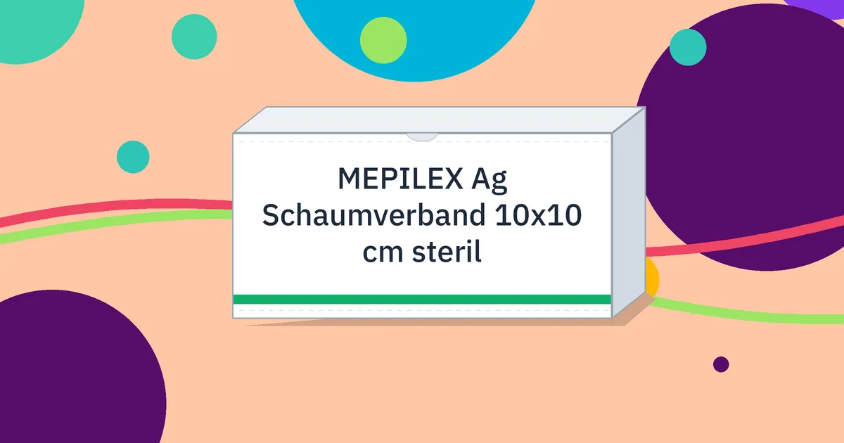 Symbolbild: Packung mit der Aufschrift MEPILEX Ag Schaumverband 10x10 cm steril (PZN 13875591) – Verfügbarkeit und Bezug in Apotheken in Frankfurt am Main