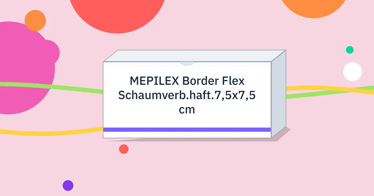 Symbolbild: Packung mit der Aufschrift MEPILEX Border Flex Schaumverb.haft.7,5x7,5 cm (PZN 19641291) – Verfügbarkeit und Bezug in Apotheken in Frankfurt am Main