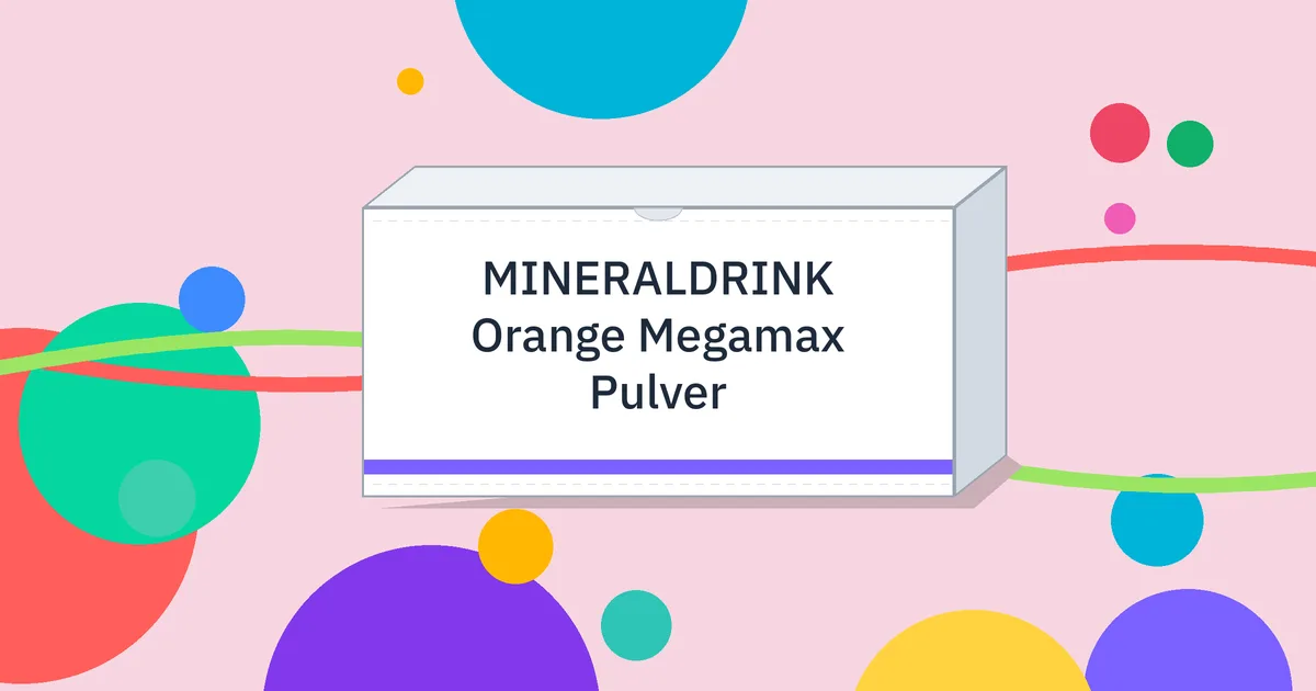 Symbolbild: Packung mit der Aufschrift MINERALDRINK Orange Megamax Pulver (PZN 07378144) – Verfügbarkeit und Bezug in Apotheken in Frankfurt am Main