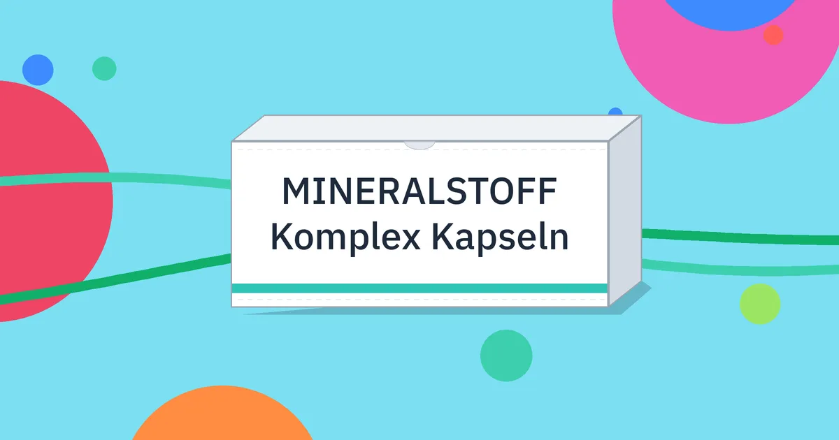 Symbolbild: Packung mit der Aufschrift MINERALSTOFF Komplex Kapseln (PZN 10996532) – Verfügbarkeit und Bezug in Apotheken in Frankfurt am Main