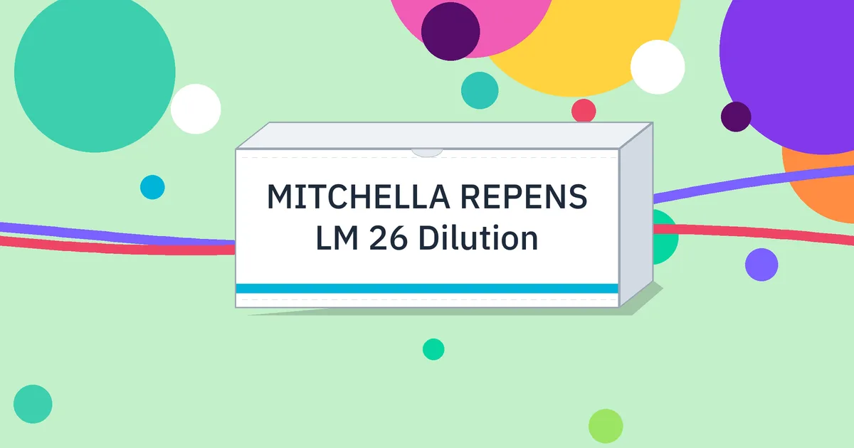 Symbolbild: Packung mit der Aufschrift MITCHELLA REPENS LM 26 Dilution (PZN 13609501) – Verfügbarkeit und Bezug in Apotheken in Frankfurt am Main