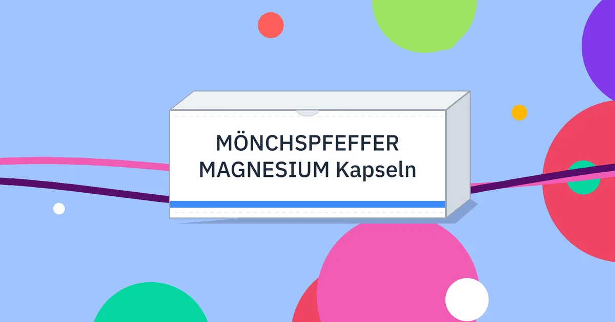 Symbolbild: Packung mit der Aufschrift MÖNCHSPFEFFER MAGNESIUM Kapseln (PZN 18295013) – Verfügbarkeit und Bezug in Apotheken in Frankfurt am Main