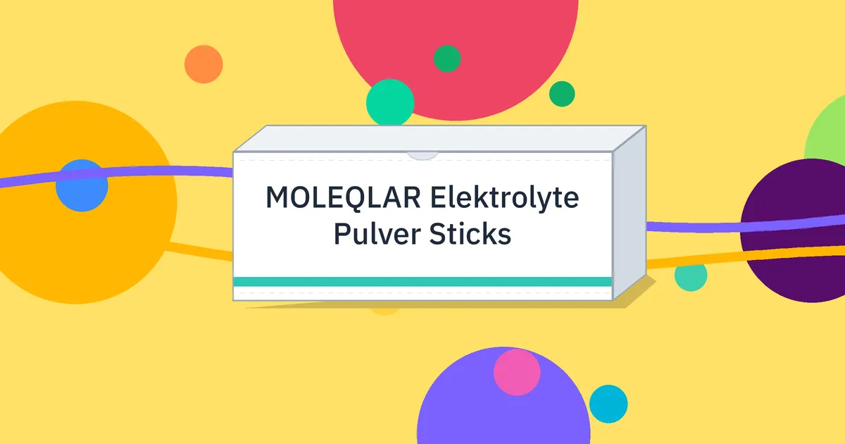 Symbolbild: Packung mit der Aufschrift MOLEQLAR Elektrolyte Pulver Sticks (PZN 20584546) – Verfügbarkeit und Bezug in Apotheken in Frankfurt am Main