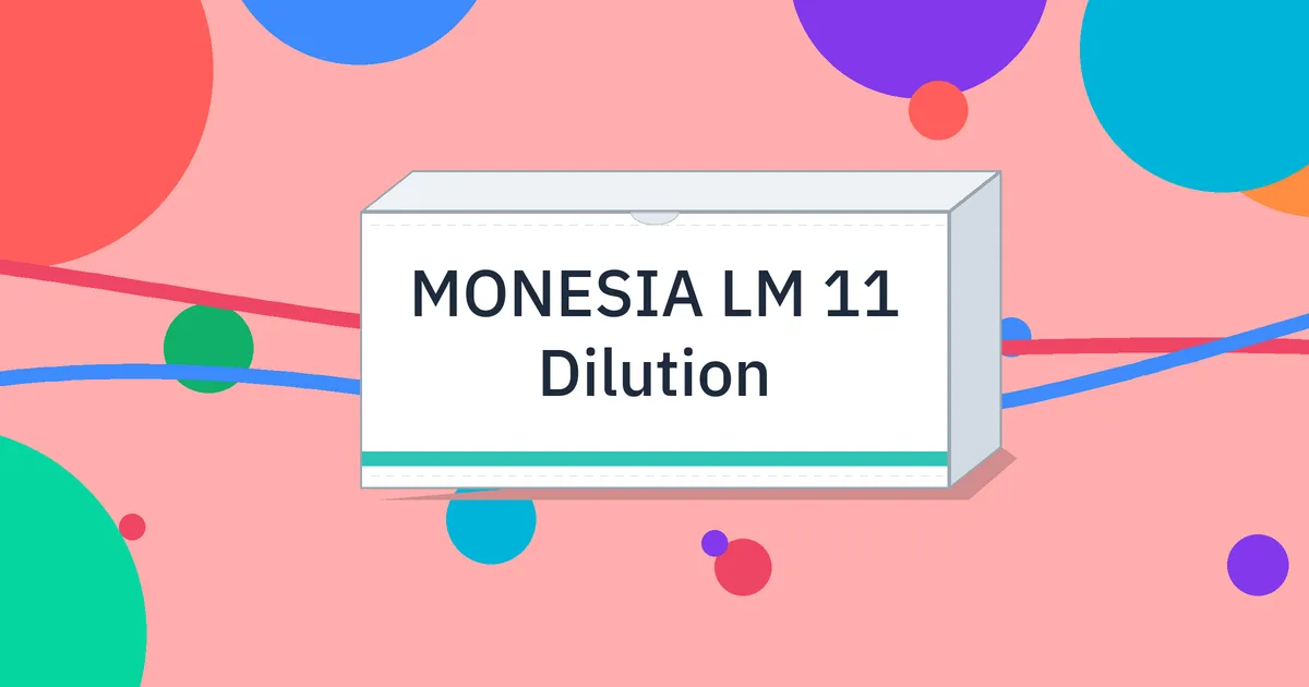 Symbolbild: Packung mit der Aufschrift MONESIA LM 11 Dilution (PZN 13610728) – Verfügbarkeit und Bezug in Apotheken in Frankfurt am Main