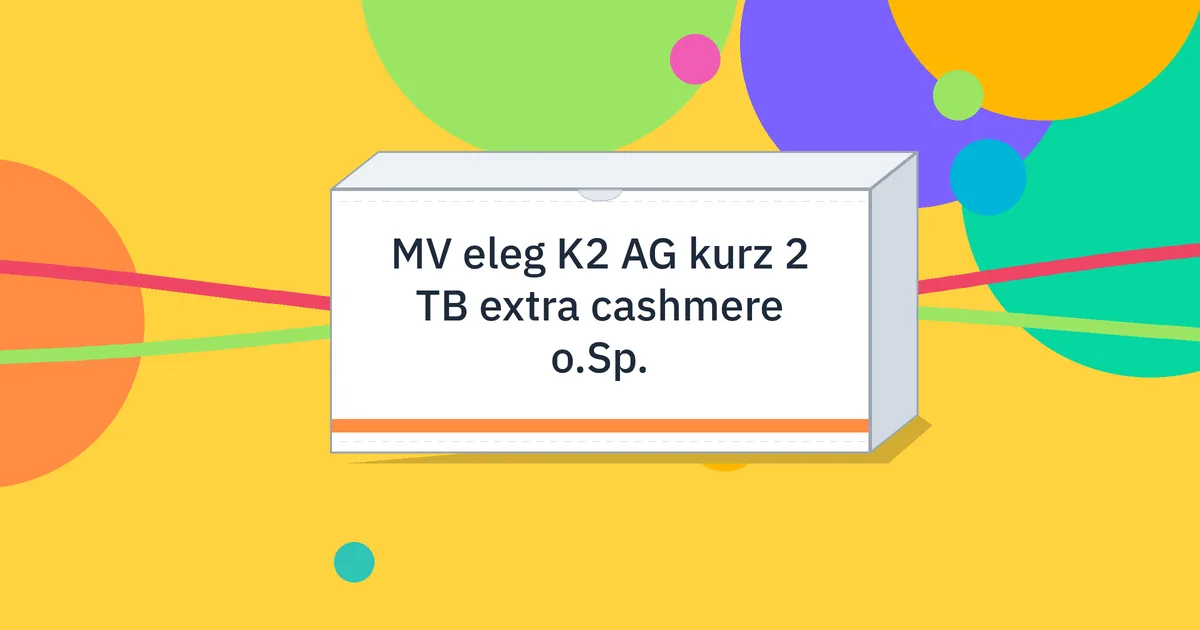 Symbolbild: Packung mit der Aufschrift MV eleg K2 AG kurz 2 TB extra cashmere o.Sp. (PZN 14673369) – Verfügbarkeit und Bezug in Apotheken in Frankfurt am Main