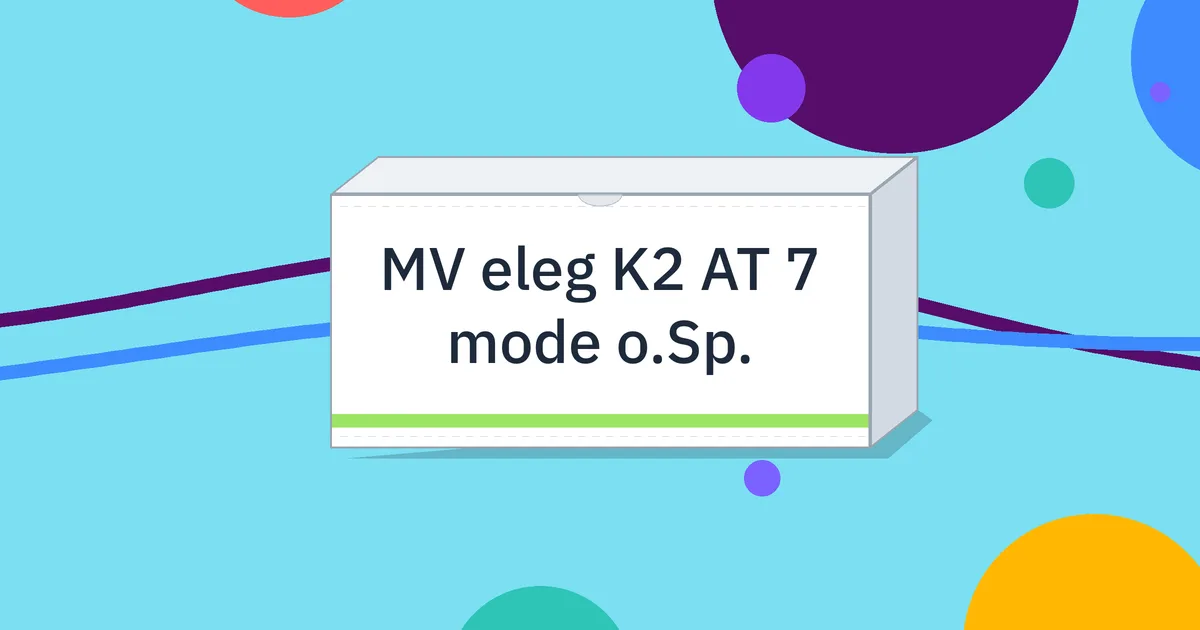 Symbolbild: Packung mit der Aufschrift MV eleg K2 AT 7 mode o.Sp. (PZN 04542755) – Verfügbarkeit und Bezug in Apotheken in Frankfurt am Main