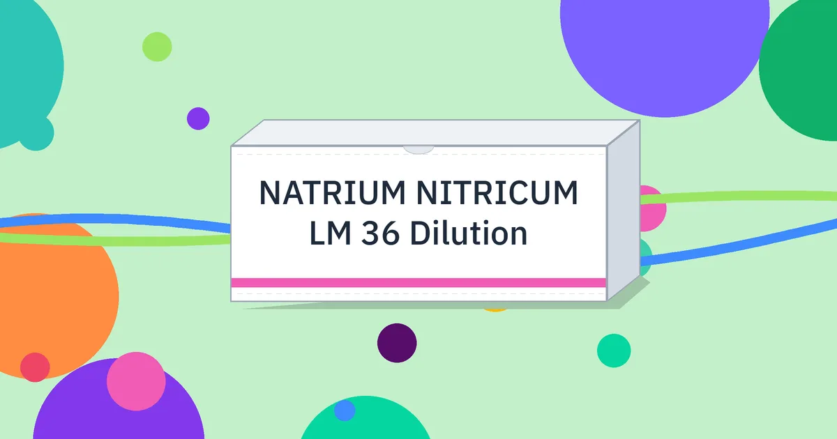 Symbolbild: Packung mit der Aufschrift NATRIUM NITRICUM LM 36 Dilution (PZN 12965889) – Verfügbarkeit und Bezug in Apotheken in Frankfurt am Main
