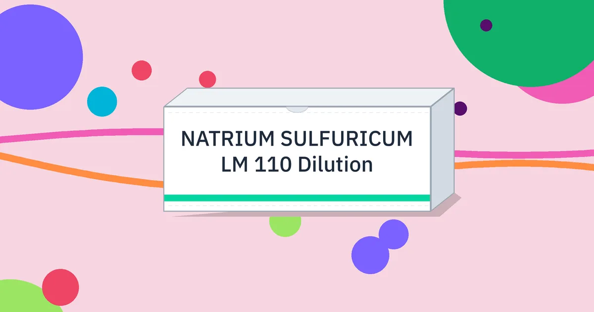 Symbolbild: Packung mit der Aufschrift NATRIUM SULFURICUM LM 110 Dilution (PZN 12967523) – Verfügbarkeit und Bezug in Apotheken in Frankfurt am Main