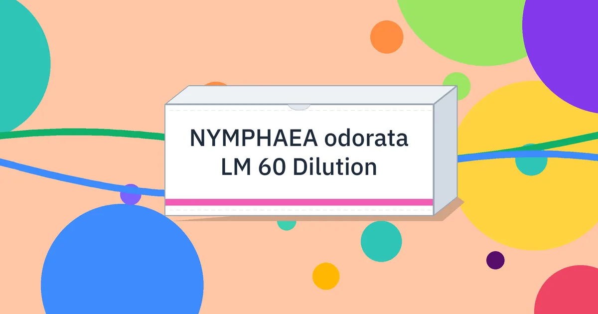 Symbolbild: Packung mit der Aufschrift NYMPHAEA odorata LM 60 Dilution (PZN 13621689) – Verfügbarkeit und Bezug in Apotheken in Frankfurt am Main