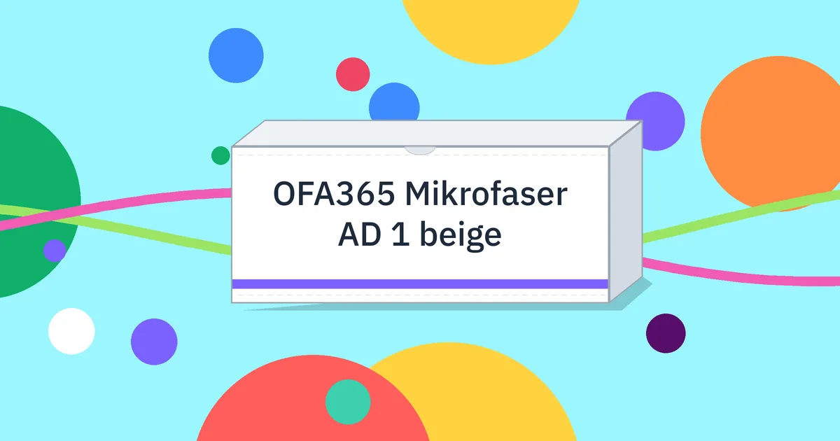 Symbolbild: Packung mit der Aufschrift OFA365 Mikrofaser AD 1 beige (PZN 16723858) – Verfügbarkeit und Bezug in Apotheken in Frankfurt am Main