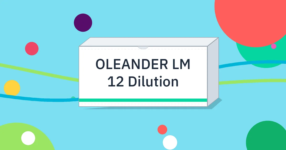 Symbolbild: Packung mit der Aufschrift OLEANDER LM 12 Dilution (PZN 12971200) – Verfügbarkeit und Bezug in Apotheken in Frankfurt am Main