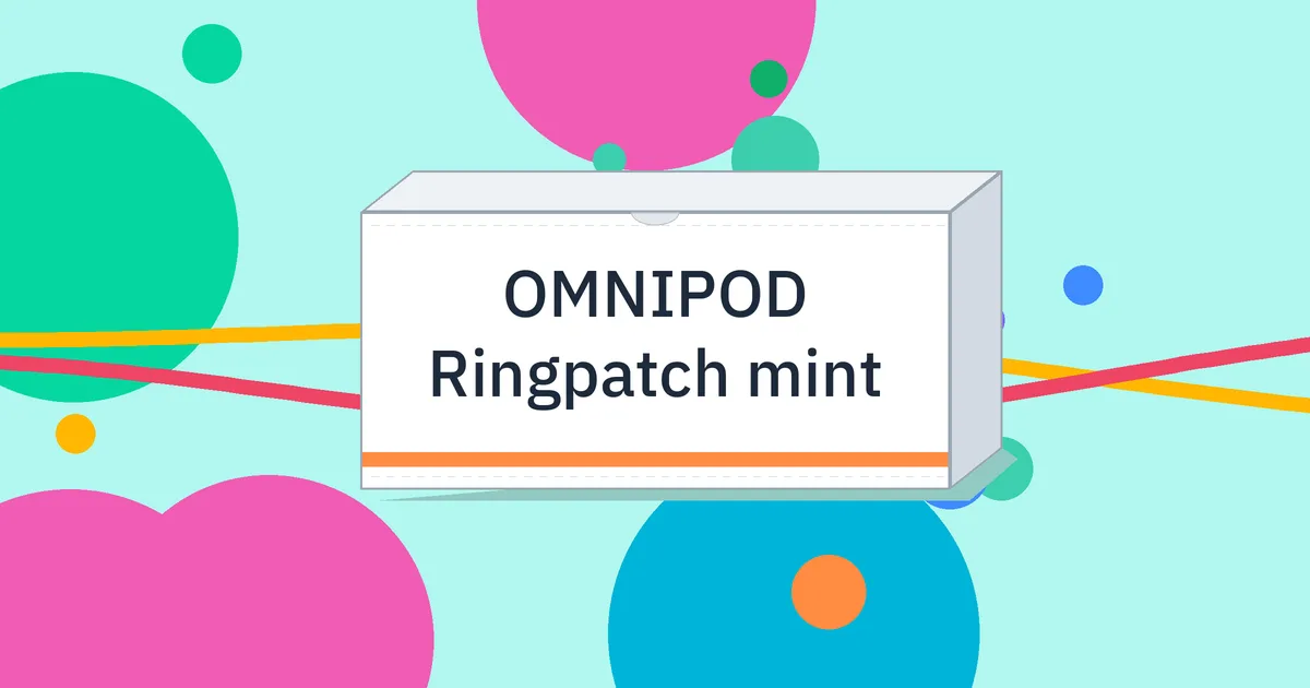 Symbolbild: Packung mit der Aufschrift OMNIPOD Ringpatch mint (PZN 19865530) – Verfügbarkeit und Bezug in Apotheken in Frankfurt am Main