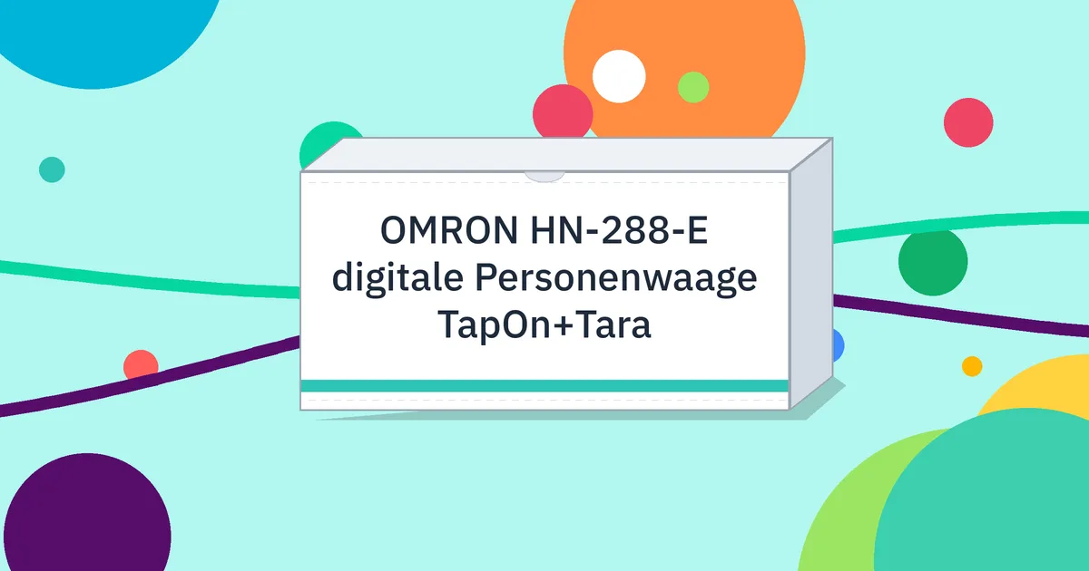 Symbolbild: Packung mit der Aufschrift OMRON HN-288-E digitale Personenwaage TapOn+Tara (PZN 06582457) – Verfügbarkeit und Bezug in Apotheken in Frankfurt am Main
