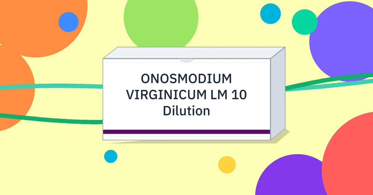 Symbolbild: Packung mit der Aufschrift ONOSMODIUM VIRGINICUM LM 10 Dilution (PZN 13626623) – Verfügbarkeit und Bezug in Apotheken in Frankfurt am Main