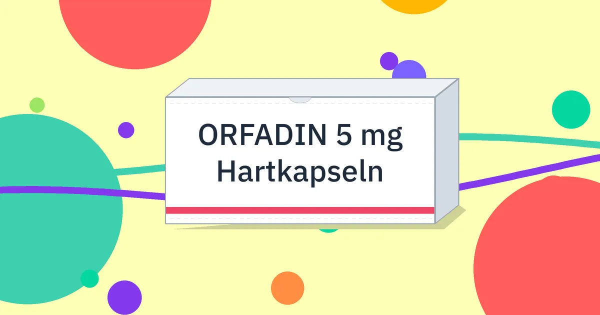 Symbolbild: Packung mit der Aufschrift ORFADIN 5 mg Hartkapseln (PZN 12552791) – Verfügbarkeit und Bezug in Apotheken in Frankfurt am Main