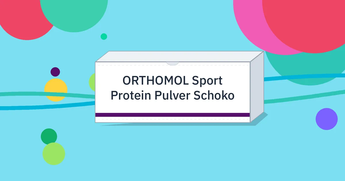 Symbolbild: Packung mit der Aufschrift ORTHOMOL Sport Protein Pulver Schoko (PZN 16943577) – Verfügbarkeit und Bezug in Apotheken in Frankfurt am Main