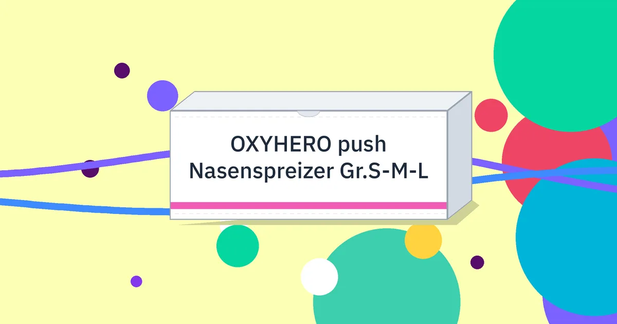 Symbolbild: Packung mit der Aufschrift OXYHERO push Nasenspreizer Gr.S-M-L (PZN 14343086) – Verfügbarkeit und Bezug in Apotheken in Frankfurt am Main