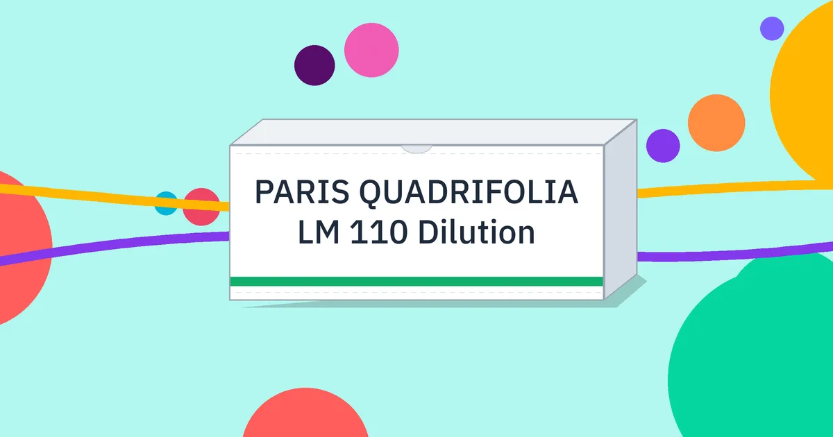 Symbolbild: Packung mit der Aufschrift PARIS QUADRIFOLIA LM 110 Dilution (PZN 13632150) – Verfügbarkeit und Bezug in Apotheken in Frankfurt am Main
