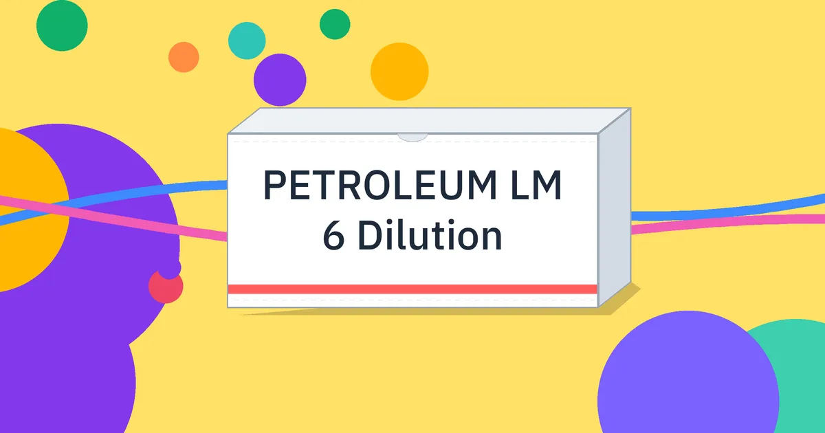 Symbolbild: Packung mit der Aufschrift PETROLEUM LM 6 Dilution (PZN 02603211) – Verfügbarkeit und Bezug in Apotheken in Frankfurt am Main