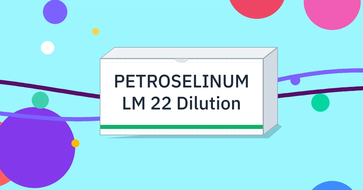 Symbolbild: Packung mit der Aufschrift PETROSELINUM LM 22 Dilution (PZN 13636136) – Verfügbarkeit und Bezug in Apotheken in Frankfurt am Main