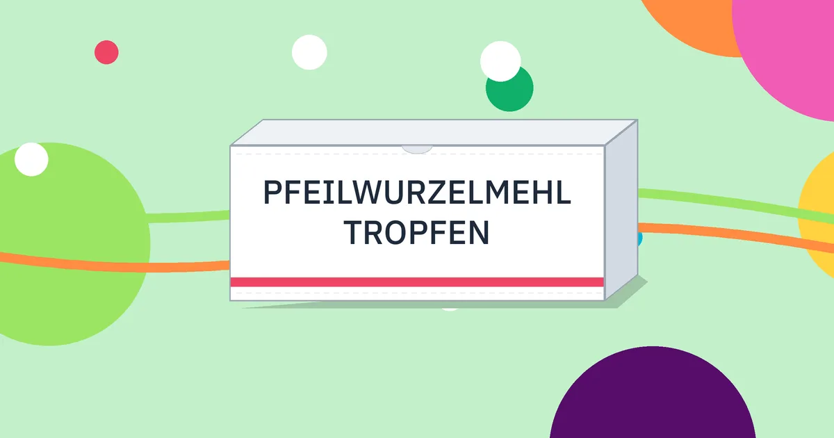 Symbolbild: Packung mit der Aufschrift PFEILWURZELMEHL TROPFEN (PZN 14284099) – Verfügbarkeit und Bezug in Apotheken in Frankfurt am Main