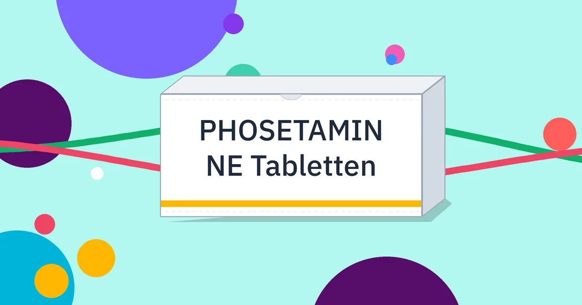 Symbolbild: Packung mit der Aufschrift PHOSETAMIN NE Tabletten (PZN 06465415) – Verfügbarkeit und Bezug in Apotheken in Frankfurt am Main
