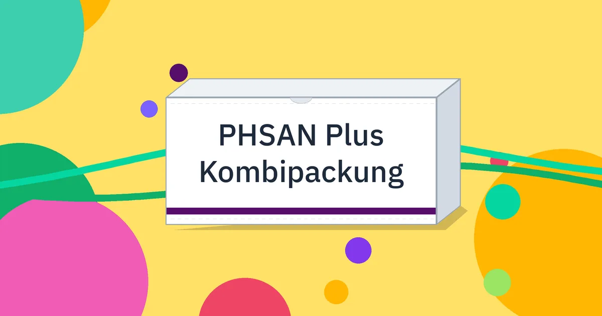Symbolbild: Packung mit der Aufschrift PHSAN Plus Kombipackung (PZN 06572217) – Verfügbarkeit und Bezug in Apotheken in Frankfurt am Main