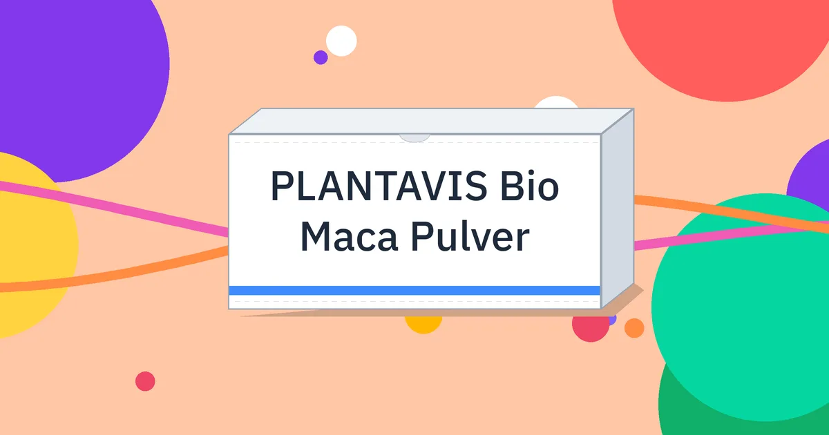 Symbolbild: Packung mit der Aufschrift PLANTAVIS Bio Maca Pulver (PZN 16751990) – Verfügbarkeit und Bezug in Apotheken in Frankfurt am Main