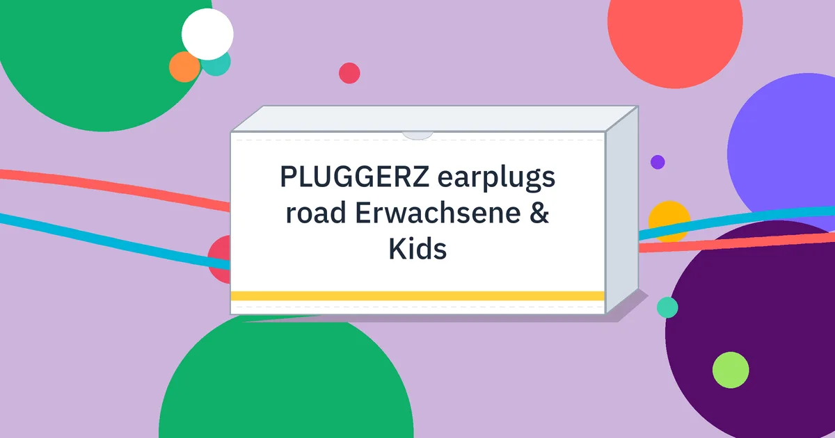 Symbolbild: Packung mit der Aufschrift PLUGGERZ earplugs road Erwachsene & Kids (PZN 16369960) – Verfügbarkeit und Bezug in Apotheken in Frankfurt am Main