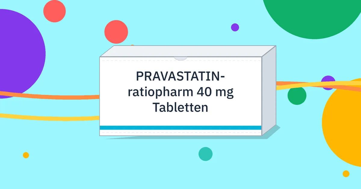 Symbolbild: Packung mit der Aufschrift PRAVASTATIN-ratiopharm 40 mg Tabletten (PZN 00848724) – Verfügbarkeit und Bezug in Apotheken in Frankfurt am Main