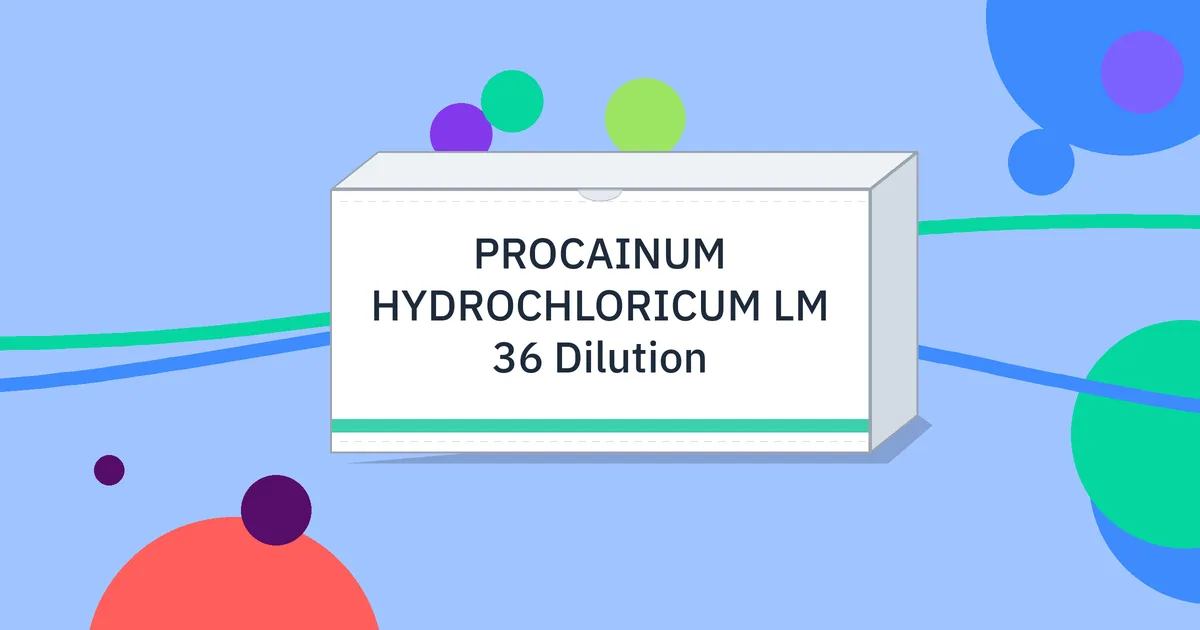 Symbolbild: Packung mit der Aufschrift PROCAINUM HYDROCHLORICUM LM 36 Dilution (PZN 13668685) – Verfügbarkeit und Bezug in Apotheken in Frankfurt am Main
