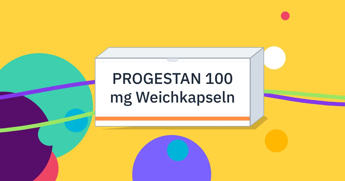 Symbolbild: Packung mit der Aufschrift PROGESTAN 100 mg Weichkapseln (PZN 16154260) – Verfügbarkeit und Bezug in Apotheken in Frankfurt am Main