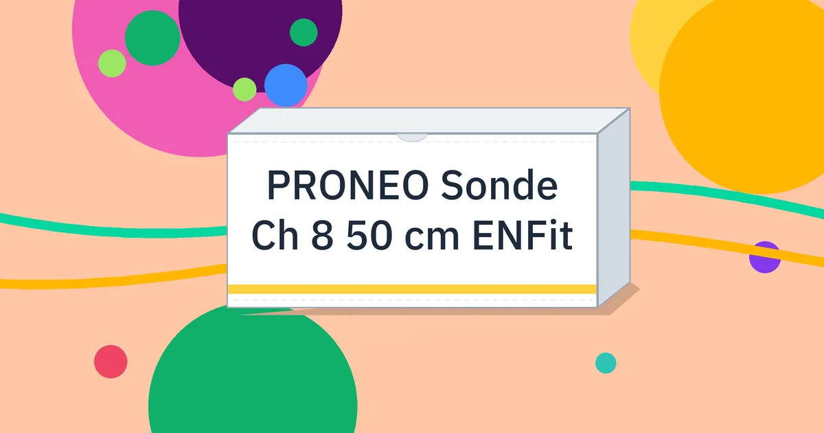 Symbolbild: Packung mit der Aufschrift PRONEO Sonde Ch 8 50 cm ENFit (PZN 13724567) – Verfügbarkeit und Bezug in Apotheken in Frankfurt am Main
