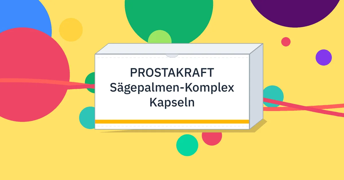Symbolbild: Packung mit der Aufschrift PROSTAKRAFT Sägepalmen-Komplex Kapseln (PZN 19522528) – Verfügbarkeit und Bezug in Apotheken in Frankfurt am Main