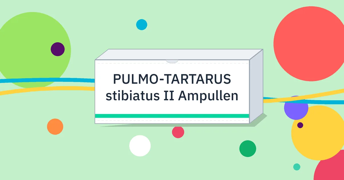 Symbolbild: Packung mit der Aufschrift PULMO-TARTARUS stibiatus II Ampullen (PZN 01223630) – Verfügbarkeit und Bezug in Apotheken in Frankfurt am Main