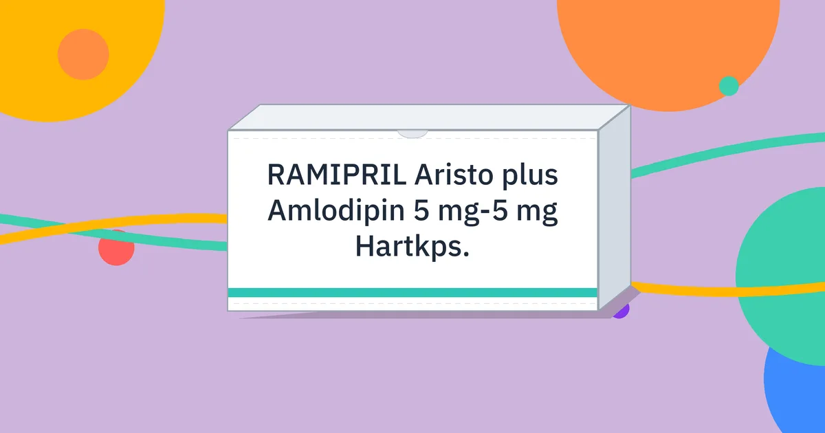 Symbolbild: Packung mit der Aufschrift RAMIPRIL Aristo plus Amlodipin 5 mg-5 mg Hartkps. (PZN 13880310) – Verfügbarkeit und Bezug in Apotheken in Frankfurt am Main