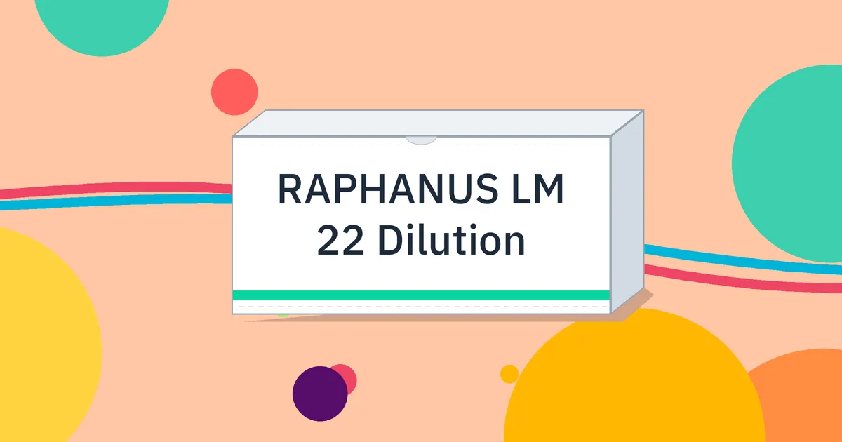 Symbolbild: Packung mit der Aufschrift RAPHANUS LM 22 Dilution (PZN 13677187) – Verfügbarkeit und Bezug in Apotheken in Frankfurt am Main